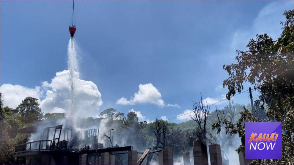 2-Story Home Destroyed in Blaze on Ko‘olau Road : Kauai Now