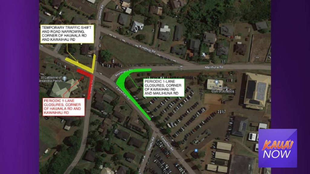 Lane Closures Scheduled For Sections of Kapa‘a : Kauai Now