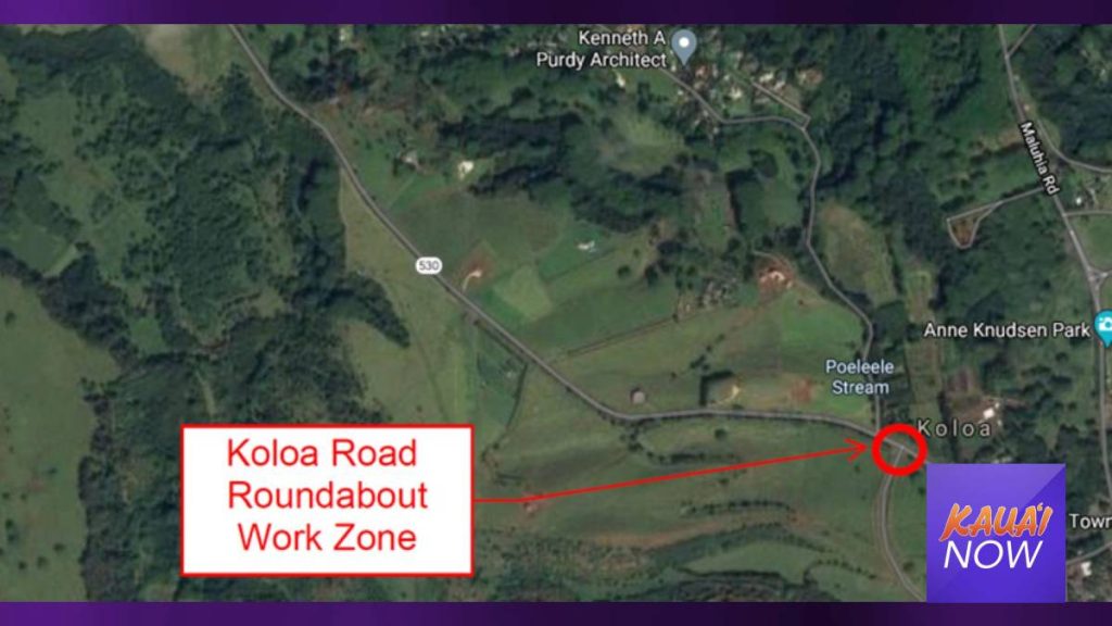 Occasional Traffic Delays Scheduled at Kōloa Roundabout : Kauai Now