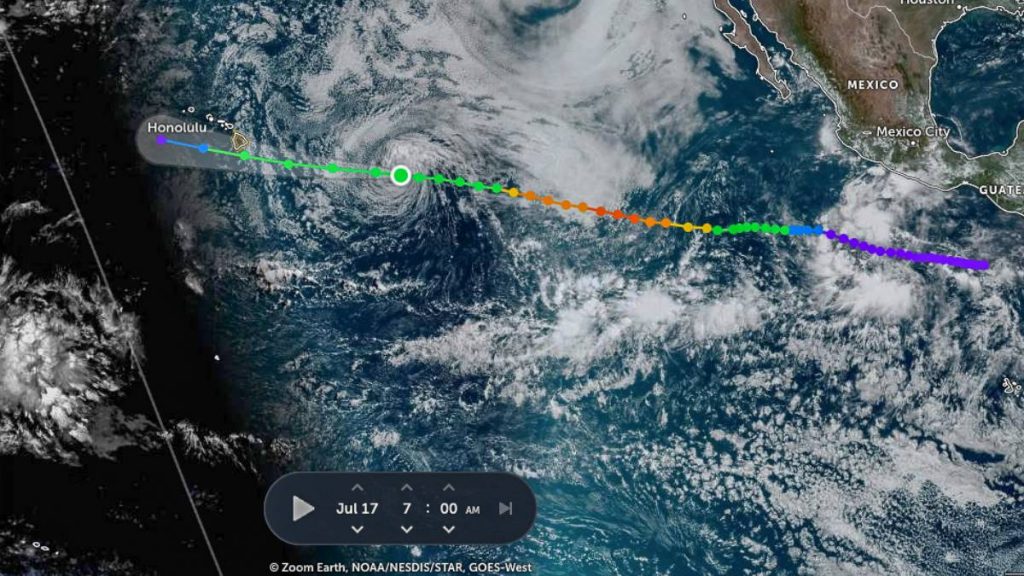 Update: Tropical Storm Calvin now 720 miles east Big Island, forecast ...